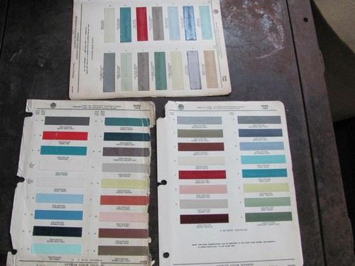 1958 1959 1960 Edsel Color Paint Chip Sheet Lot | eBay