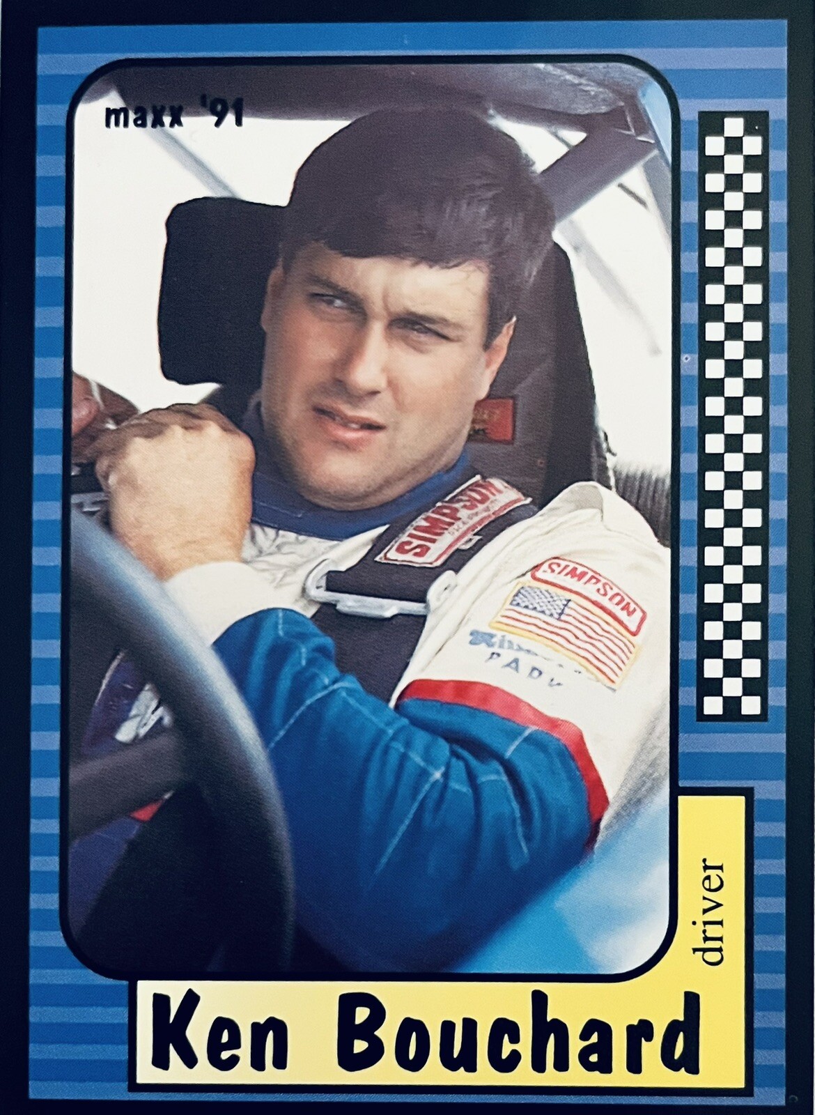 Brand New: Vintage 1991 Maxx Ken Bouchard NASCAR Driver Trading Card | eBay