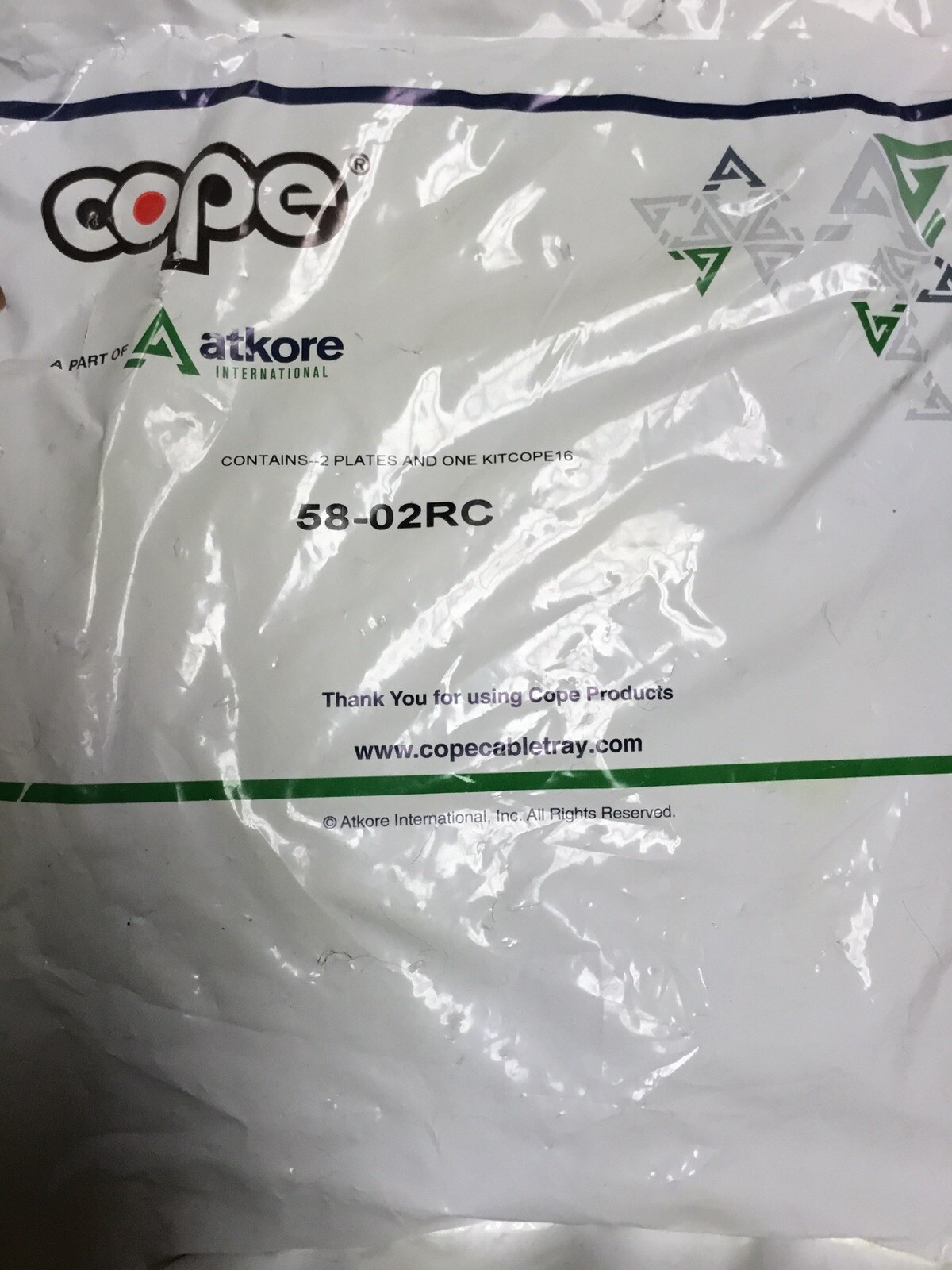 COPE ATKORE Splice Plate Kit 58-02RC Contains 2 Plates & 1 KITCOPE16 ...