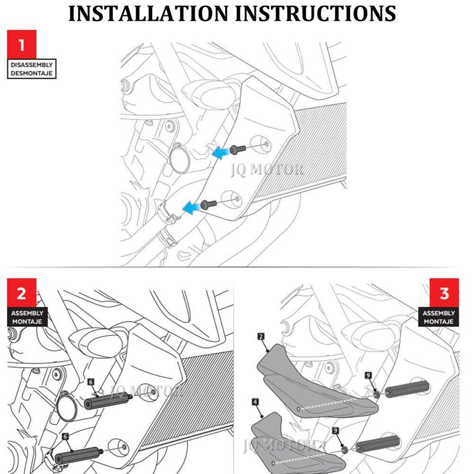 For Yamaha MT-07 2018-2020 Side Spoilers Fairings Winglet Wind ...