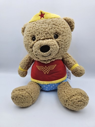 Hallmark Wonder Woman Teddy Bear Sewn Eyes 12" Sitting Plush Stuffed ...