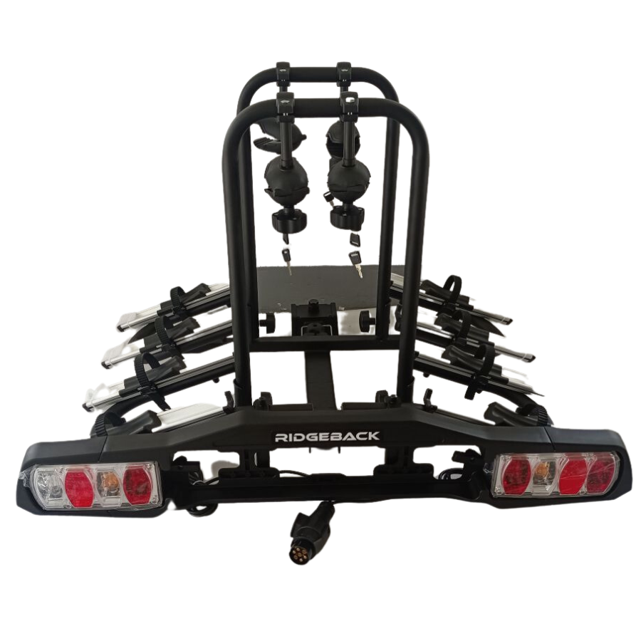 RIDGEBACK 4 BIKE V1 TOWBAR MOUNTED BIKE RACK / CYCLE CARRIER TOW BAR 7 ...