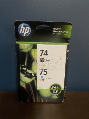HP 74XL Black 75 Tri Color Genuine Ink Cartridges Combo New Box Expired ...