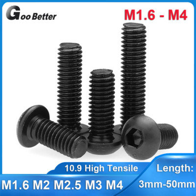 M1.6 M2 M2.5 M3 M4 Socket Button Head Screws Alloy Steel Black Oxide ...