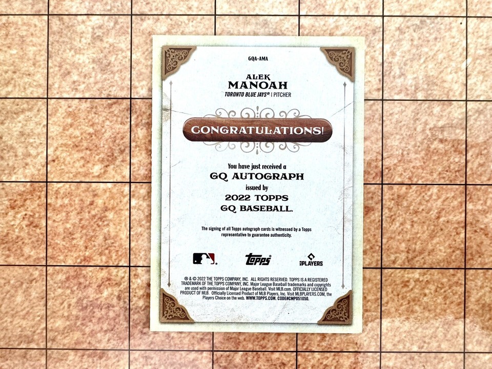 2022 Topps Gypsy Queen Auto GQA-AMA Alek Manoah Toronto Blue Jays | eBay