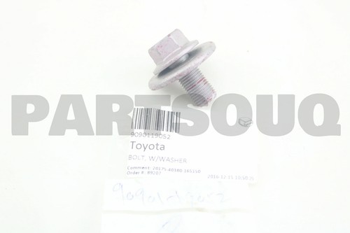 9090119052 Genuine Toyota BOLT, W/WASHER 90901-19052 | eBay