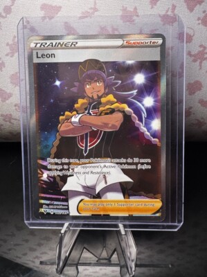 Pokémon TCG Leon Vivid Voltage 182/185 Holo Full Art Ultra Rare NM/M | eBay