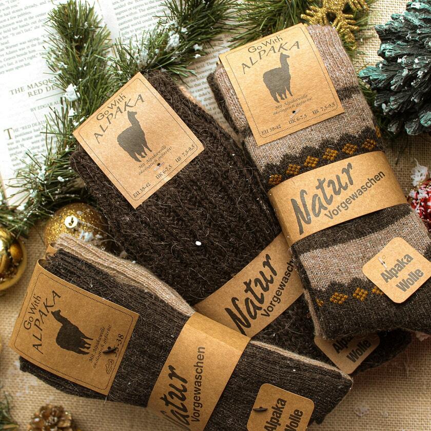 Alpaca Thermal Wool Socks for Women and Men - 1 PAIR - Thick Knitted | eBay