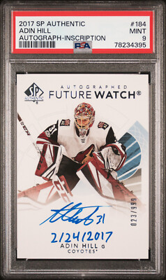 SP Authentic Adin Hill Future Watch Auto /999 Inscription PSA 9 Vegas ...