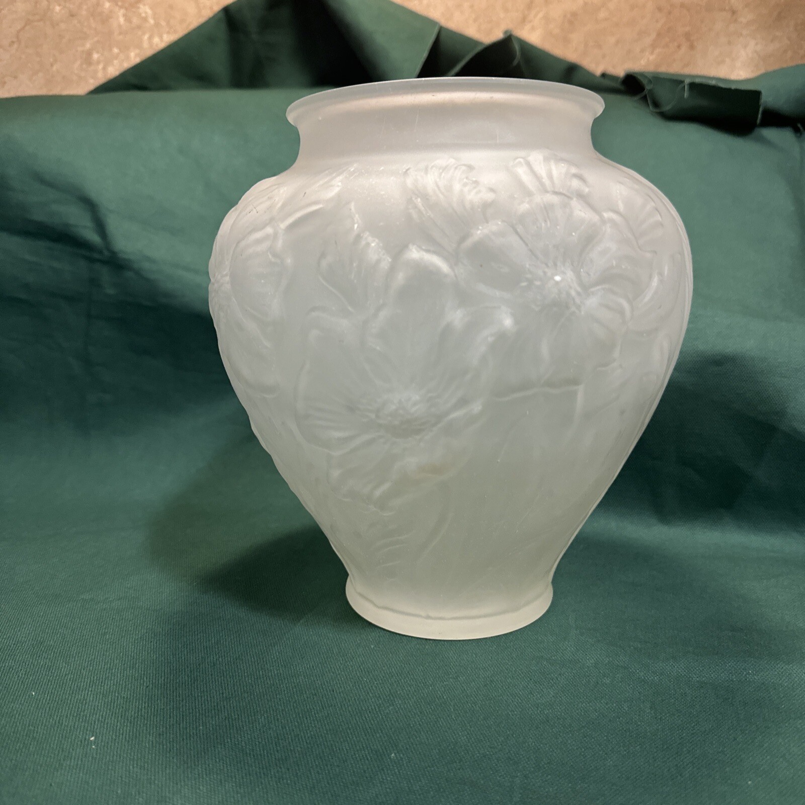 Tiffin (?) 1930's Depression Satin Glass Poppy Vase Art Deco, 8.75 ...