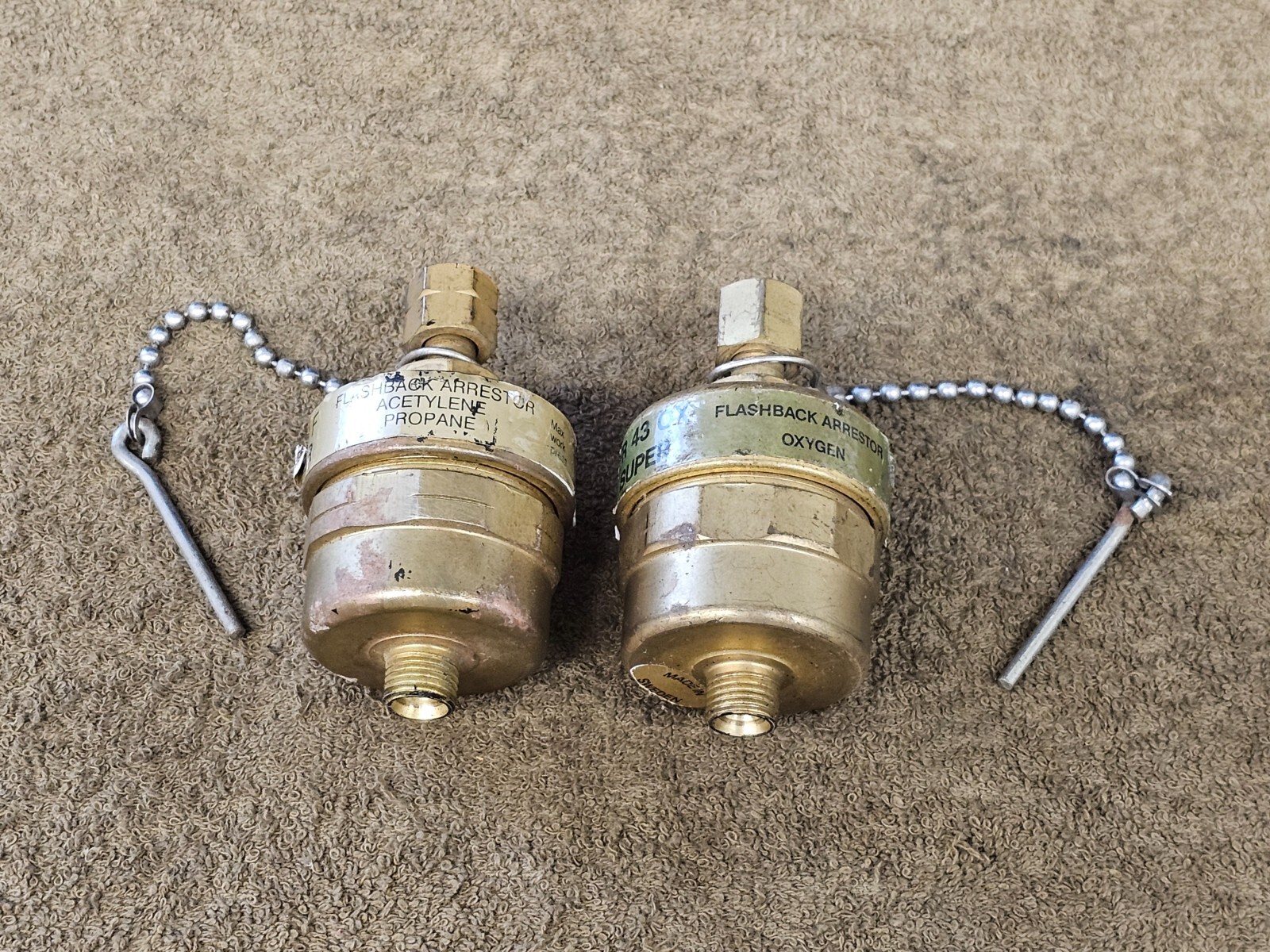 2 Flashback Arrestor Oxygen Acetylene Propane FR 43 OX F Super Welding ...