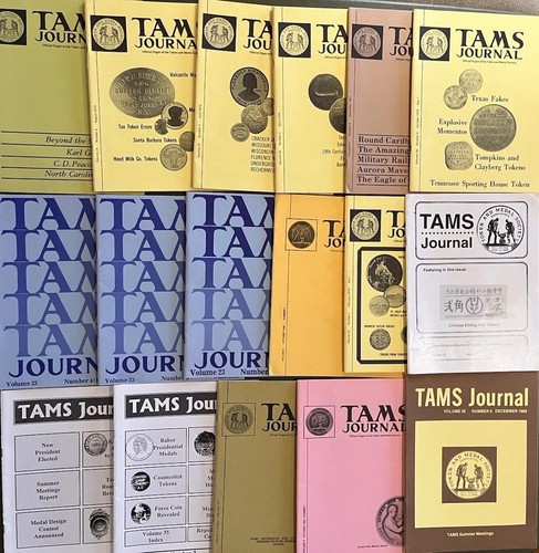 17 Token & Medal Society TAMS Journals 1970s - 1990s (Lot 2) | eBay