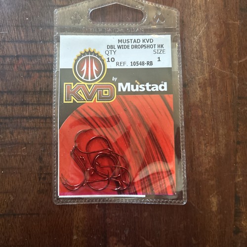 mustad KVD dbl wide dropshop hk size 1. 10 per pack | eBay