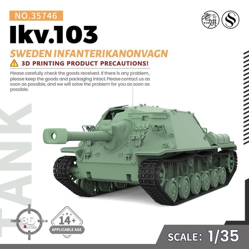 Army Tank Unpainted 1/35 Model Kit Sweden Infanterikanonvagn Ikv.103 | eBay