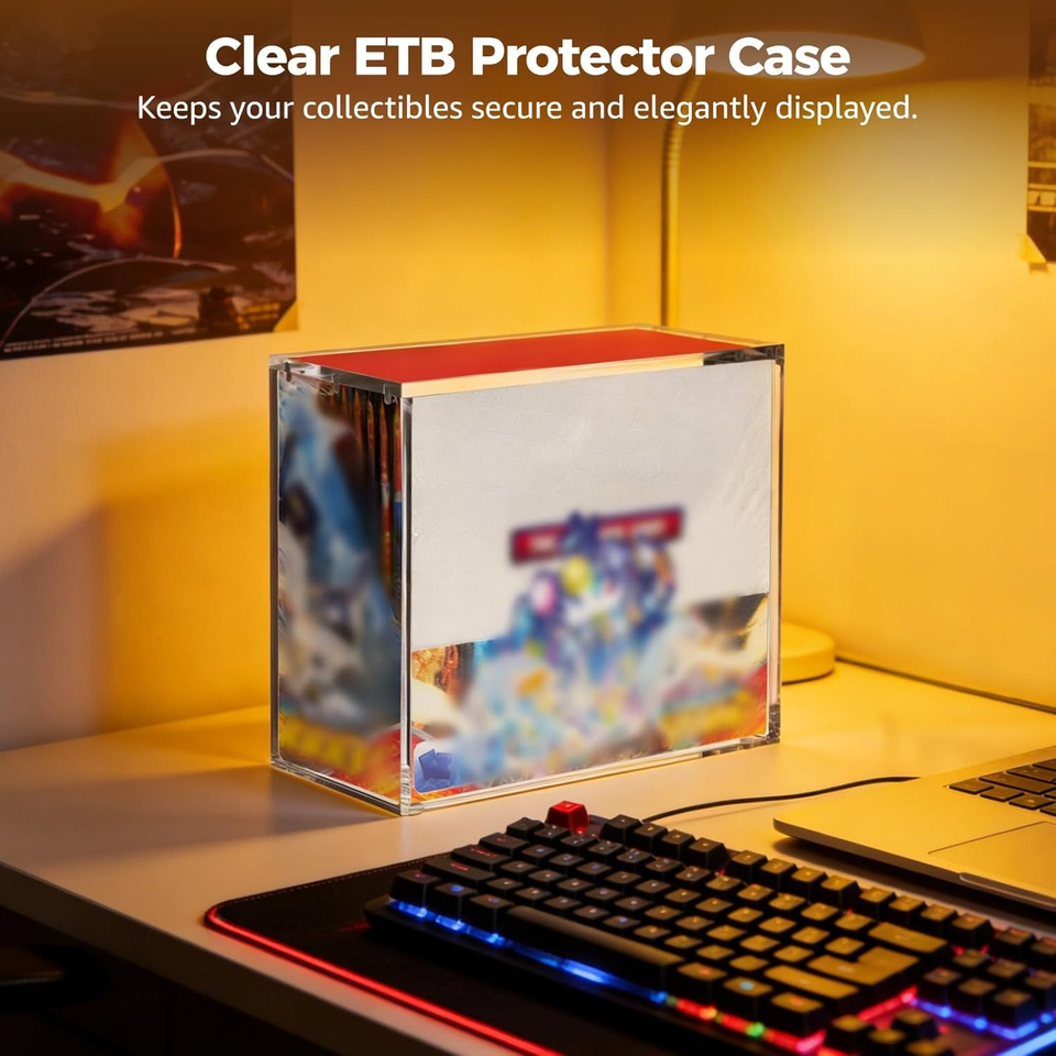 ETB Protector Case, Acrylic Display Case with Metal-Gripping Lid, Box ...