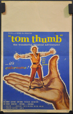 TOM THUMB 1958 ORIGINAL 14X22 WC MOVIE POSTER RUSS TAMBLYN JUNE ...