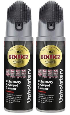 2x Simoniz Car Upholstery Fabric & Carpet Cleaner Foam Stain Remover ...