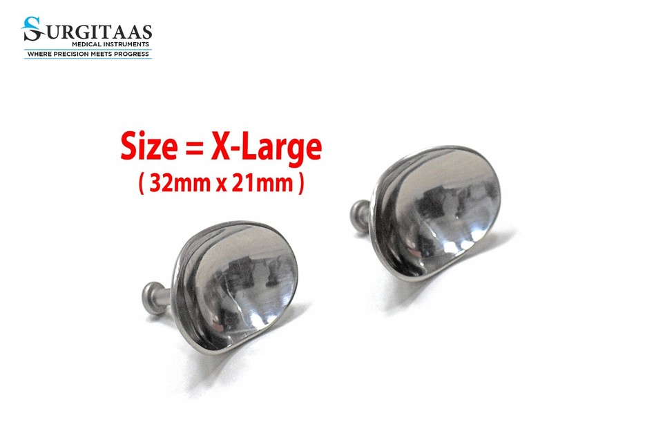 Corneal Eye Shield Stainless Steel | XL 32mm X 21mm | Laser Eye ...