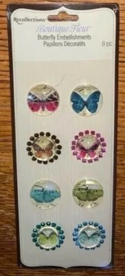 Recollections Boutique Butterfly Embellishments Butterflies Scrapbook ...