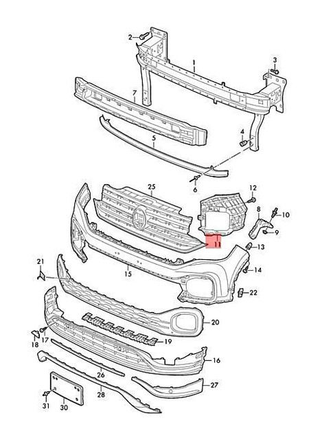 Genuine VW T-cross C11 Support Element 2GM807723A for sale online | eBay