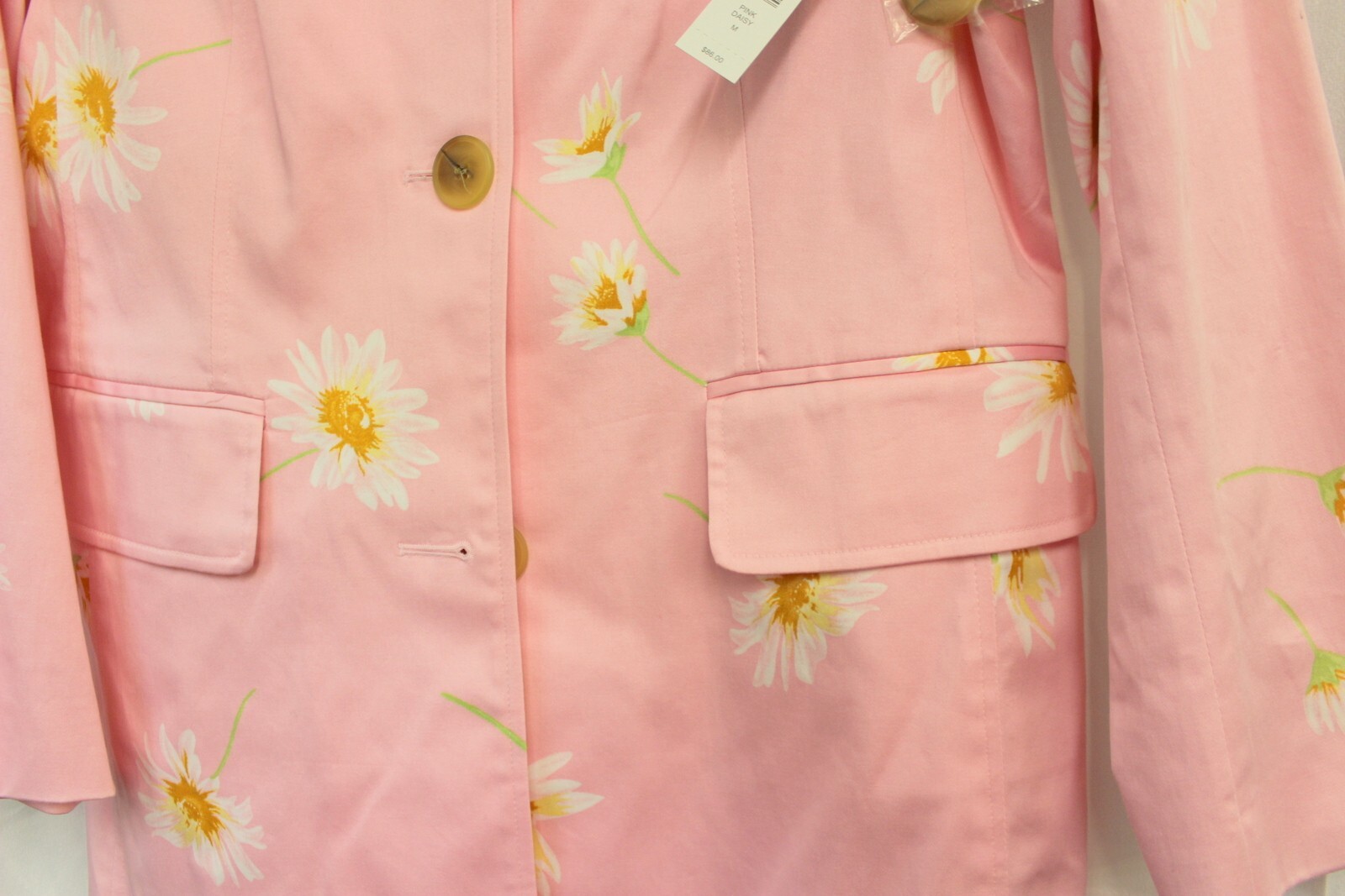 Parisian Signature Womens Pink Daisy Floral M Medium New w/ Tags Cotton ...