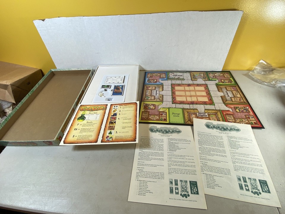 Elixir Wacky Wizard RPG Strategy Board Game TSR 1990 2-4 Players 4D48 ...