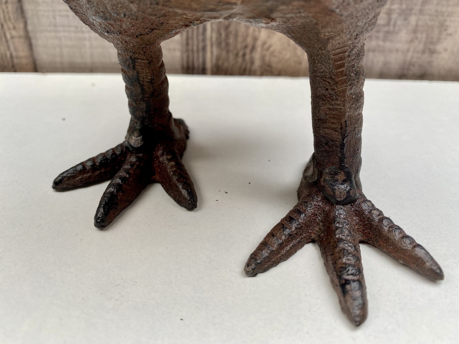 Cockerel Statue Rooster Cock Chicken Garden Ornament Cast Iron Farm ...