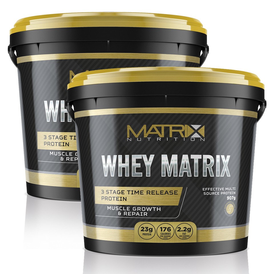 MATRIX NUTRITION WHEY PROTEIN POWDER - MUSCLE GROWTH - ALL FLAVOURS ...