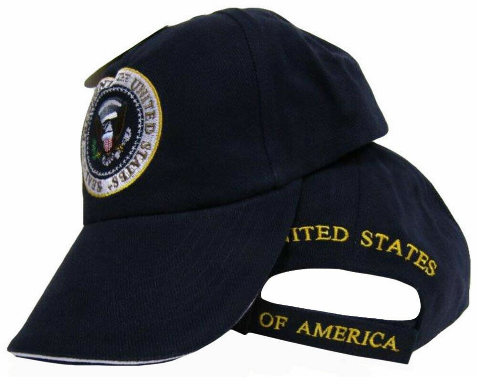 President of United States Seal POTUS Navy Blue Embroidered Cap Hat ...