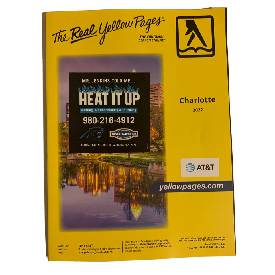 Yellow Pages Phone Book Telephone Directory Charlotte NC | eBay