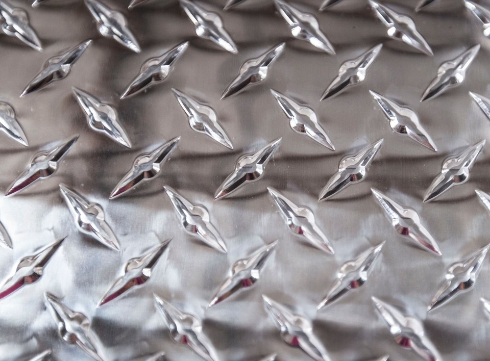 Aluminum Diamond Plate, Brite Finish, 0.045"x48"x96“ (4'x8') - 10 PCS ...