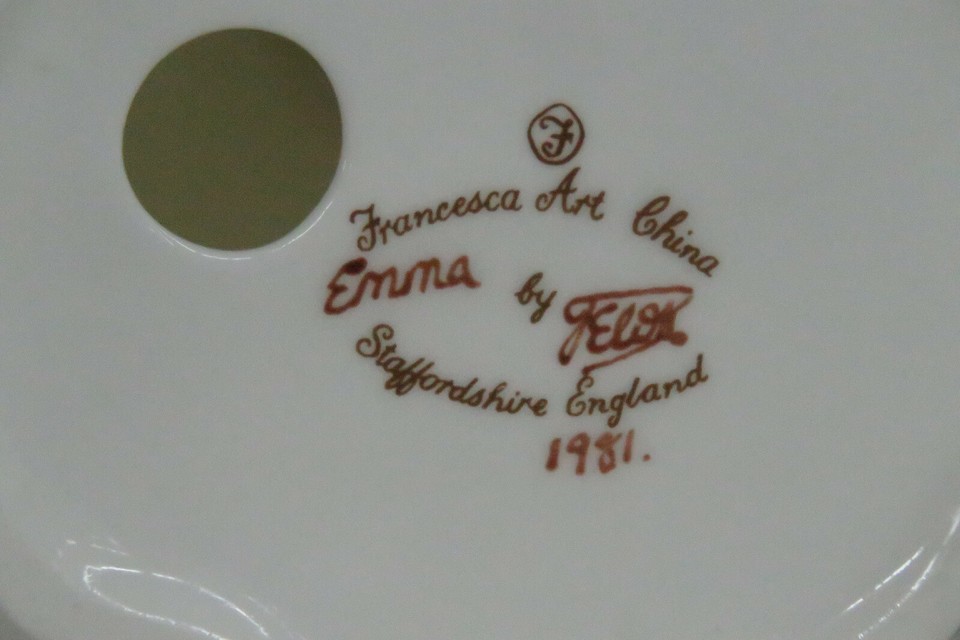 Francesca Emma Art China Staffordshire England Porcelain Figurine 1673B ...