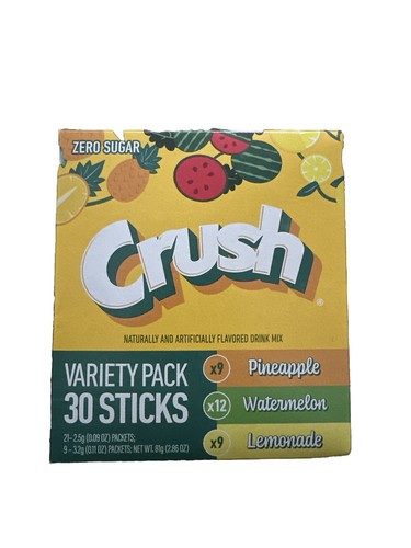 Crush Variety Pack 30 Sticks Sugar Free Water Enhancer 1 Box | eBay