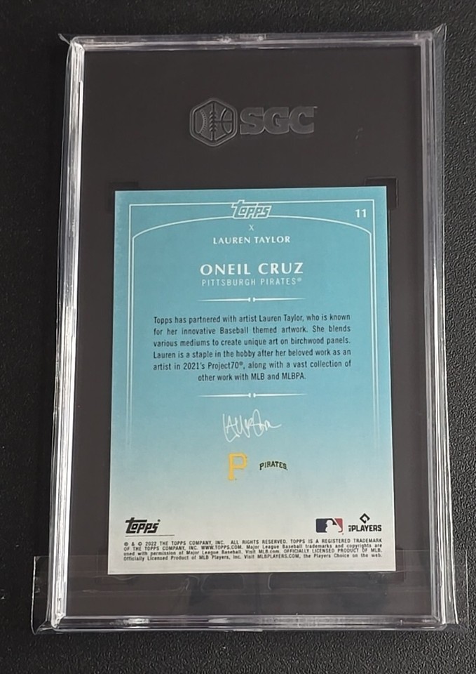2022 Topps X Lauren Taylor Oneil Cruz RC #11 Lava Foil Pirates Grade 10 ...