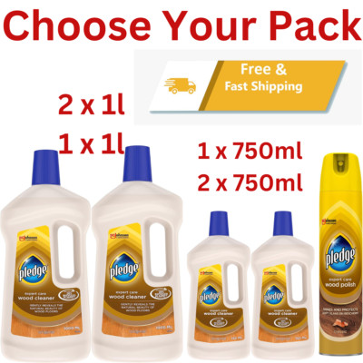 Pledge Wood Floor Cleaner Wood Laminate Floor Cleaner 1L-750ml ...