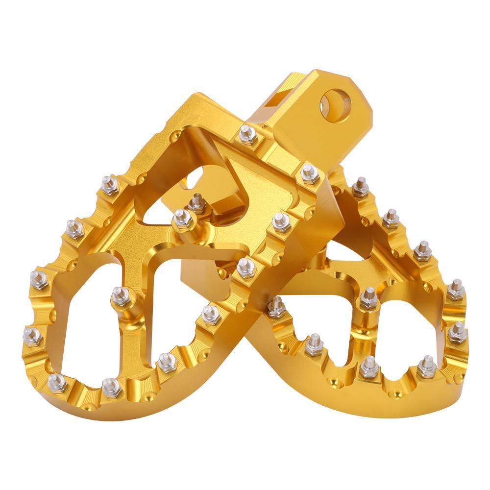 Gold Extended Foot Pegs For RM125 RM250 RM250Z RMX250 DRZ400E DRZ400SM ...