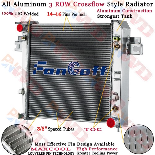 3 Row Aluminum Radiator fit 2002-2006 2005 03 2004 Jeep Liberty 3.7L V6 ...