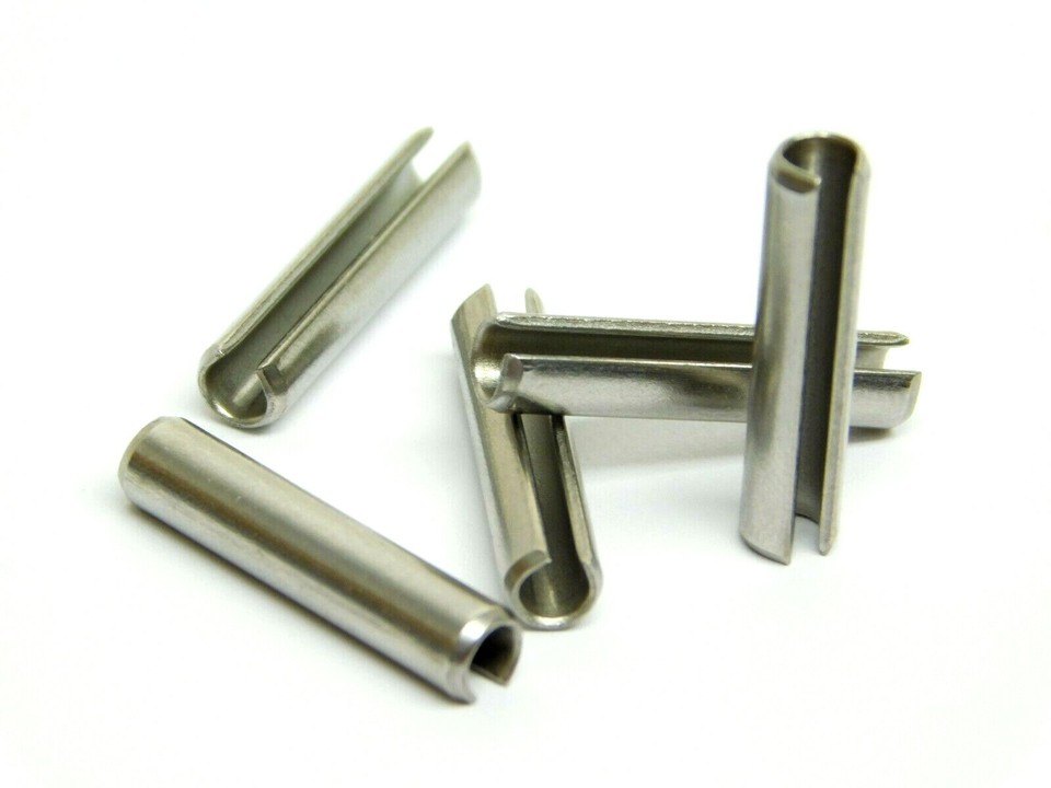 10 PACK! (M4 x 20mm) A2 304 Stainless Steel Roll Split Spring Dowel ...