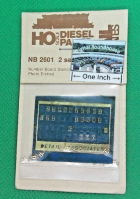 Detail Associates HO #2601 U Number Board Stencils, photo-etched, 2 ...
