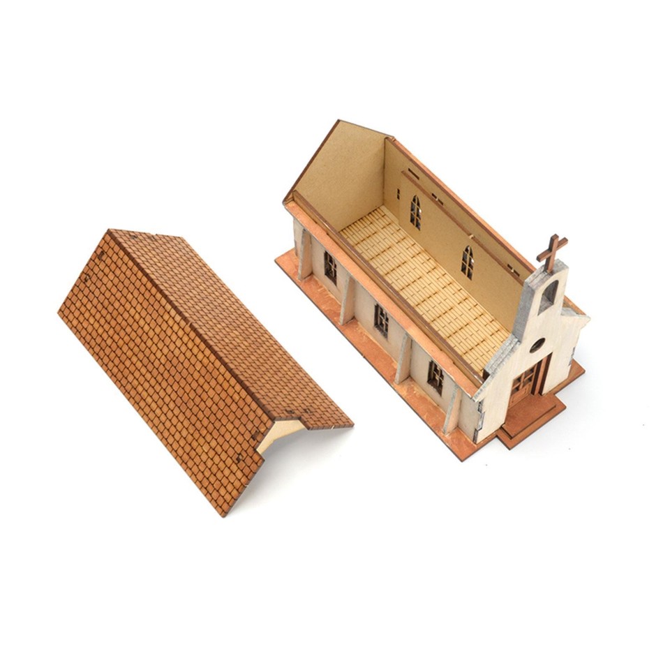 Wooden Church Model Kit Handmade Handicraft Holiday Gift Accessories | eBay