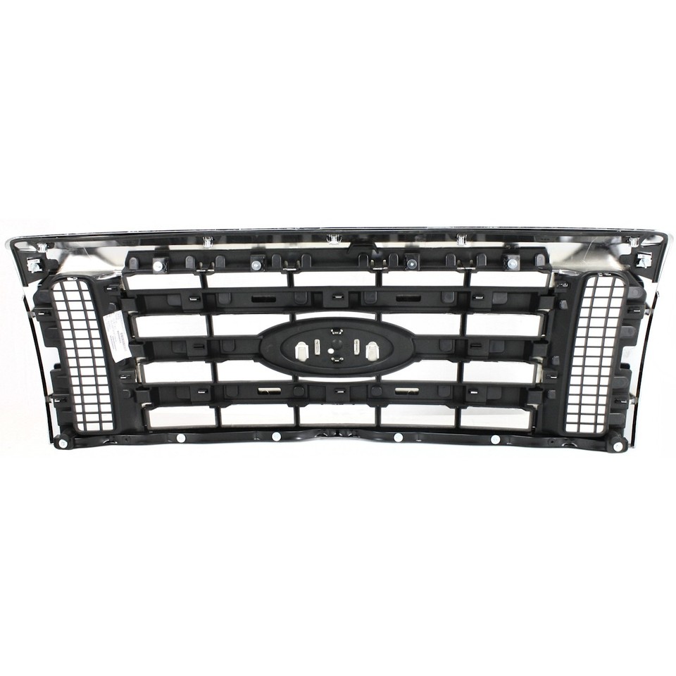 Grille Assembly For Ford F-150 2009-2012 XLT Models Chrome with Black ...