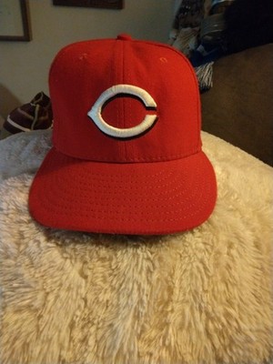 Cincinnati Reds New Era 59FIFTY Fitted On Field Cap Hat Size 7 1/4 Red ...