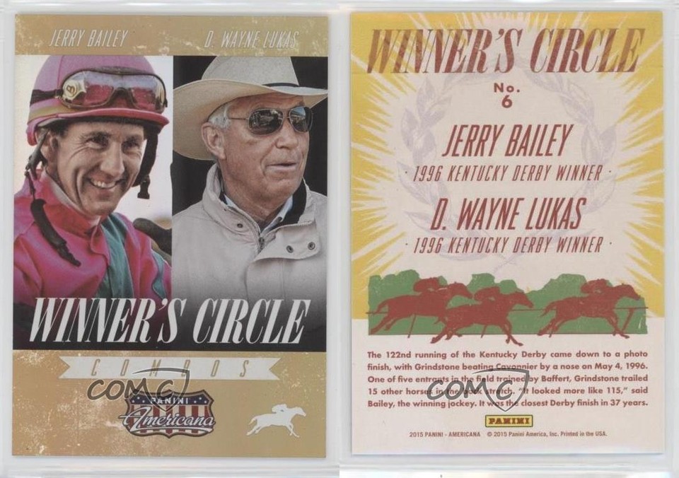 2015 Panini Americana Winner's Circle Combos Gold D Wayne Lukas Jerry ...