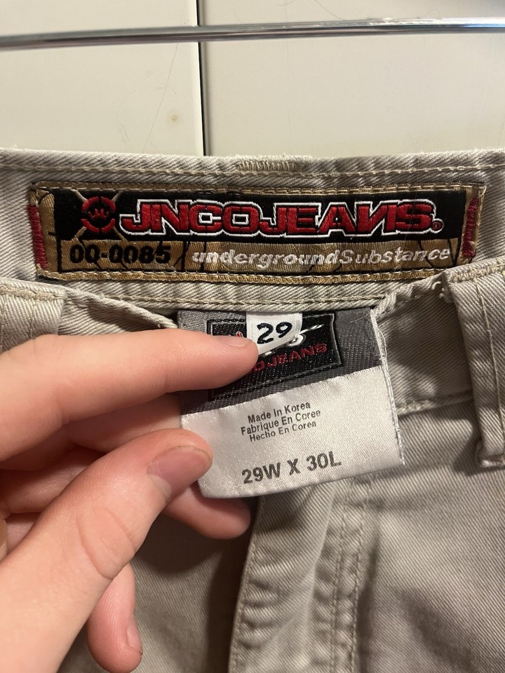 Jnco Jeans Vintage Tan Khaki Cargo Twill Jeans Pants Y2k size 29W x 30L ...