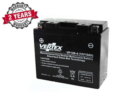 Vertex VP12B-4 Sealed AGM Battery Replaces - CT12B-4 CT12B-BS YT12B-BS ...
