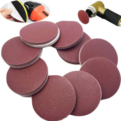 10pcs 4'' Round Sanding Discs Sandpaper Sheets Hook Loop Sander Pad 80 ...