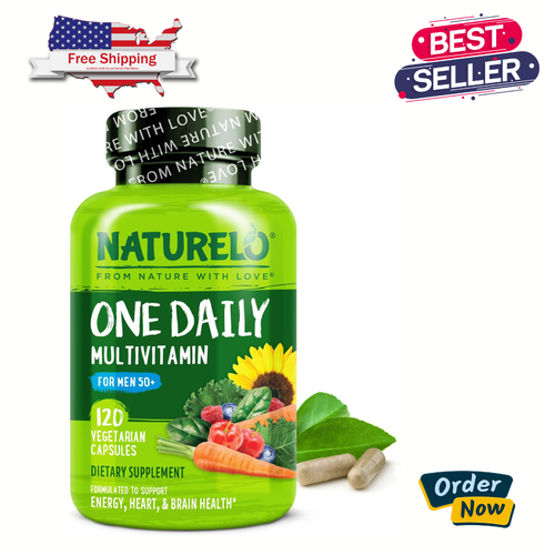 NATURELO Men's Multivitamin 50+ - One Daily - Energy & Health Support ...