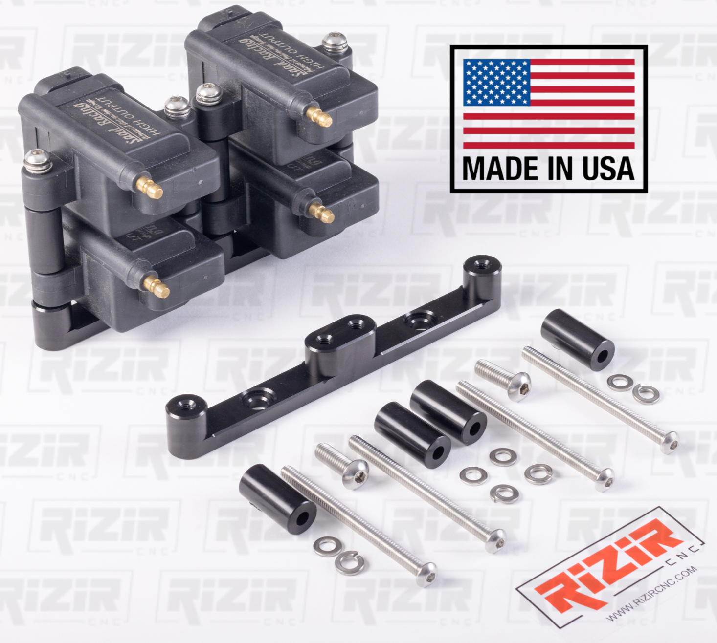 Holley IGN1A Smart Coil Stacked Bracket Mounts QTY 1 4Cyl Anodized ...