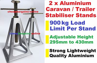 2 x CARAVAN STABILISER STANDS CAMPER TRAILER SUPPORT LEGS JACKS CAR ...