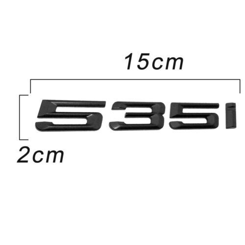 1 Pcs Gloss Black 535 535i Logo Emblem Car Trunk Letters Sticker Badge ...